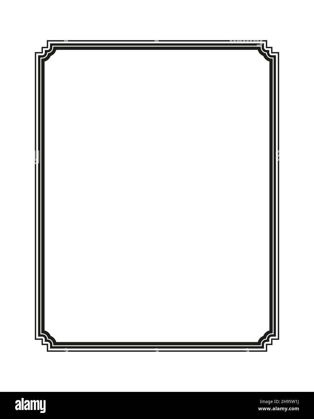 Vector illustration of art deco borders and frames. Creative pattern in ...