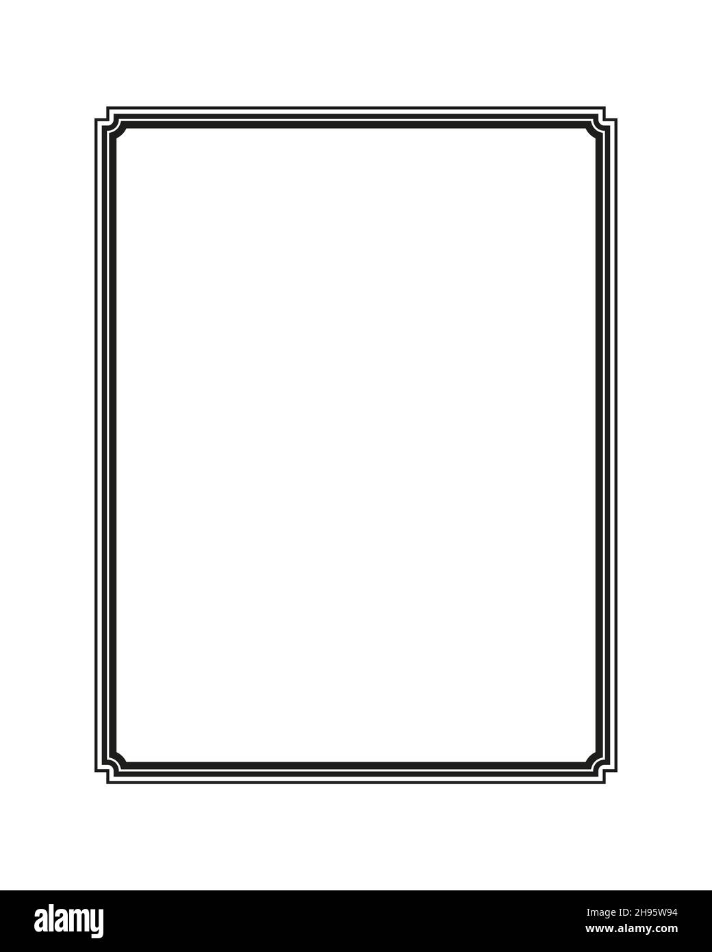 Vector illustration of art deco borders and frames. Creative pattern in ...