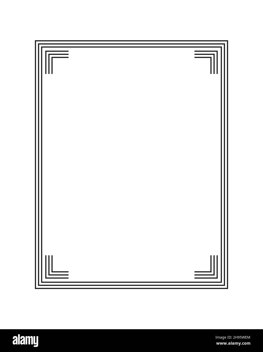 Vector illustration of art deco borders and frames. Creative pattern in ...