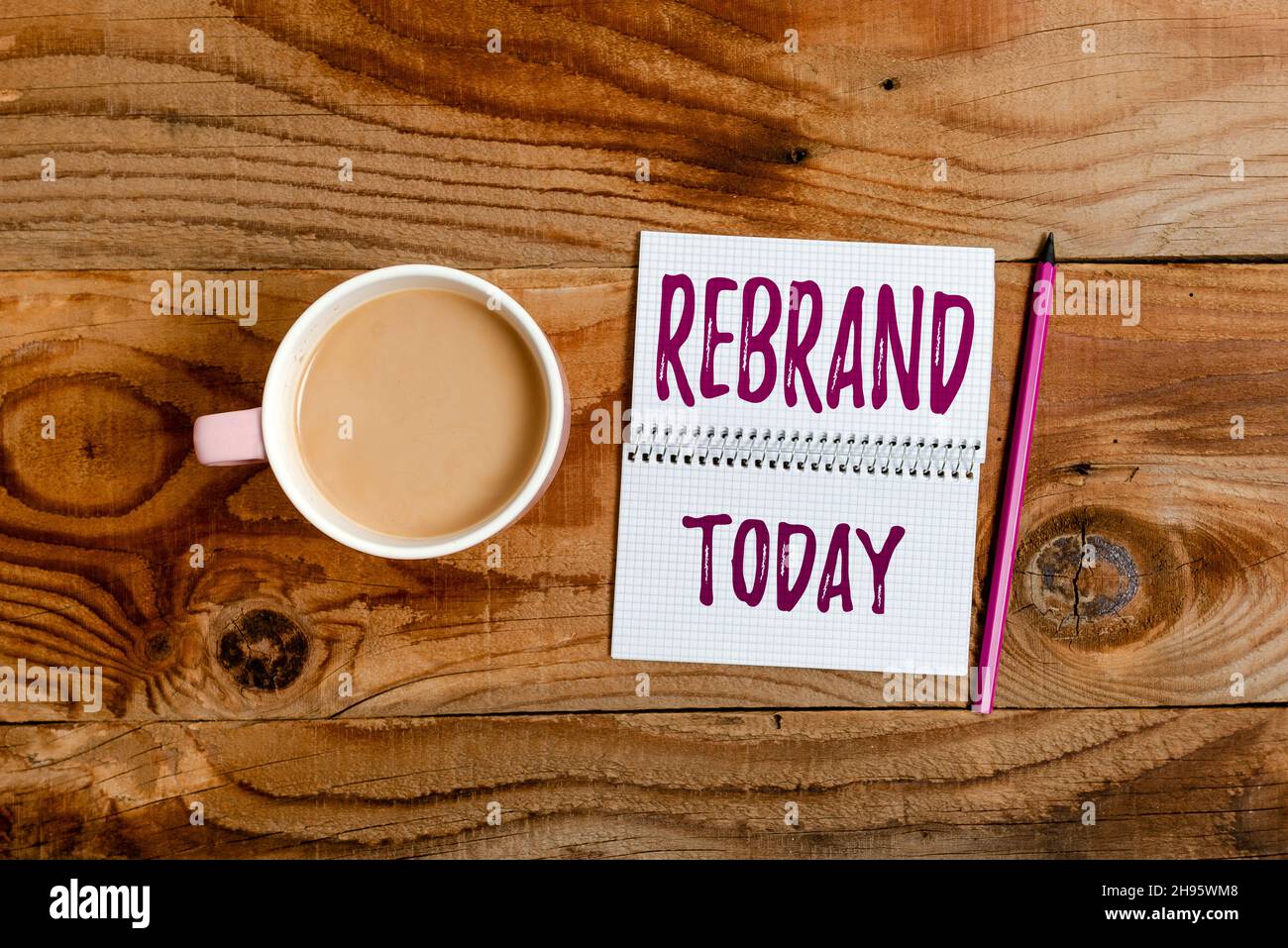 Sign displaying Rebrand. Business approach Change corporate image of ...