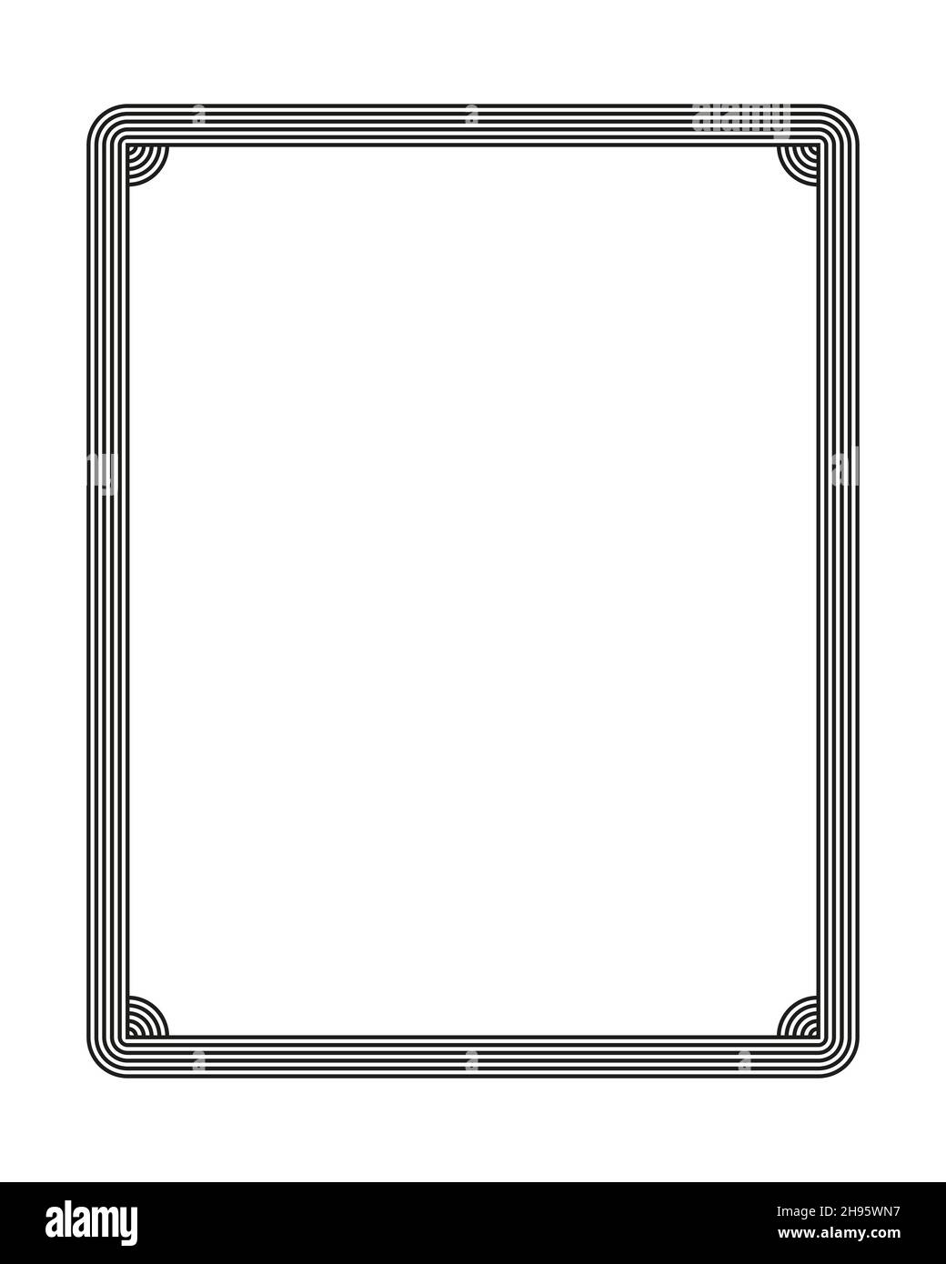 Vector illustration of art deco borders and frames. Creative pattern in ...