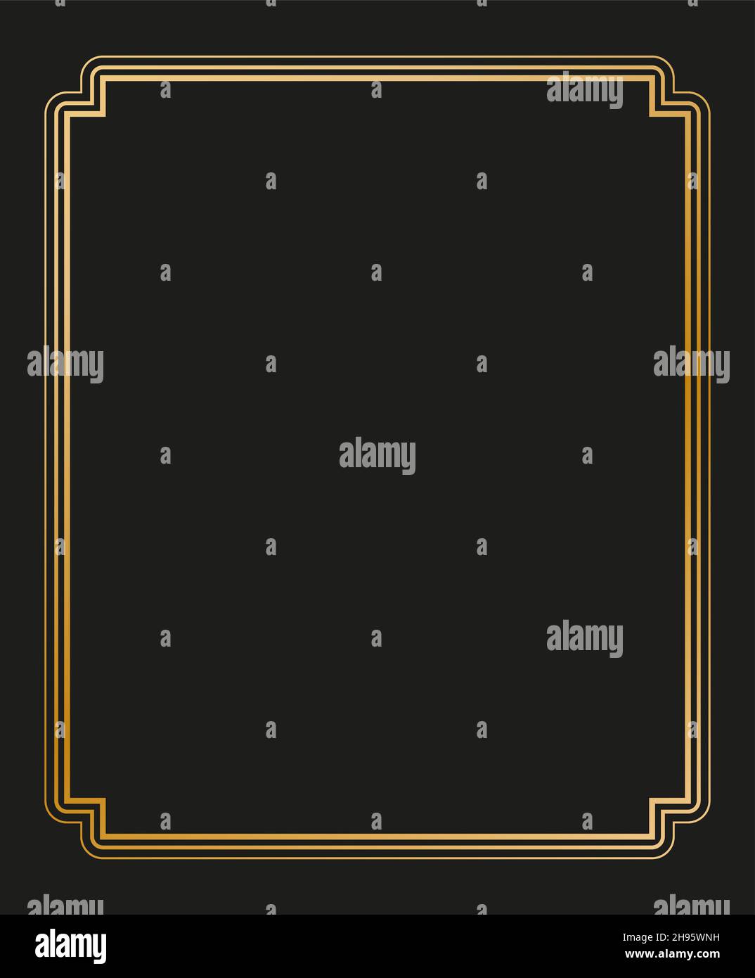Vector illustration of art deco borders and frames. Creative pattern in ...