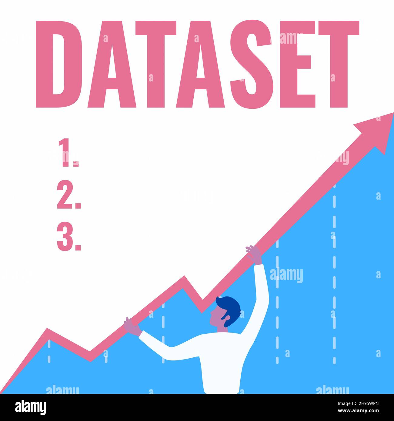 Conceptual display Dataset. Word for collection of numbers or values ...