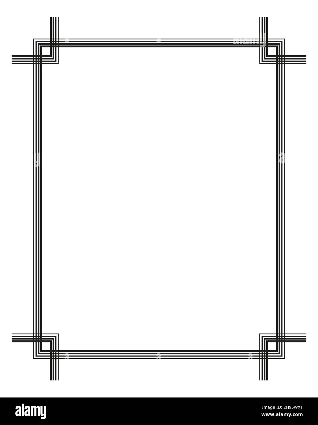 Vector illustration of art deco borders and frames. Creative pattern in ...