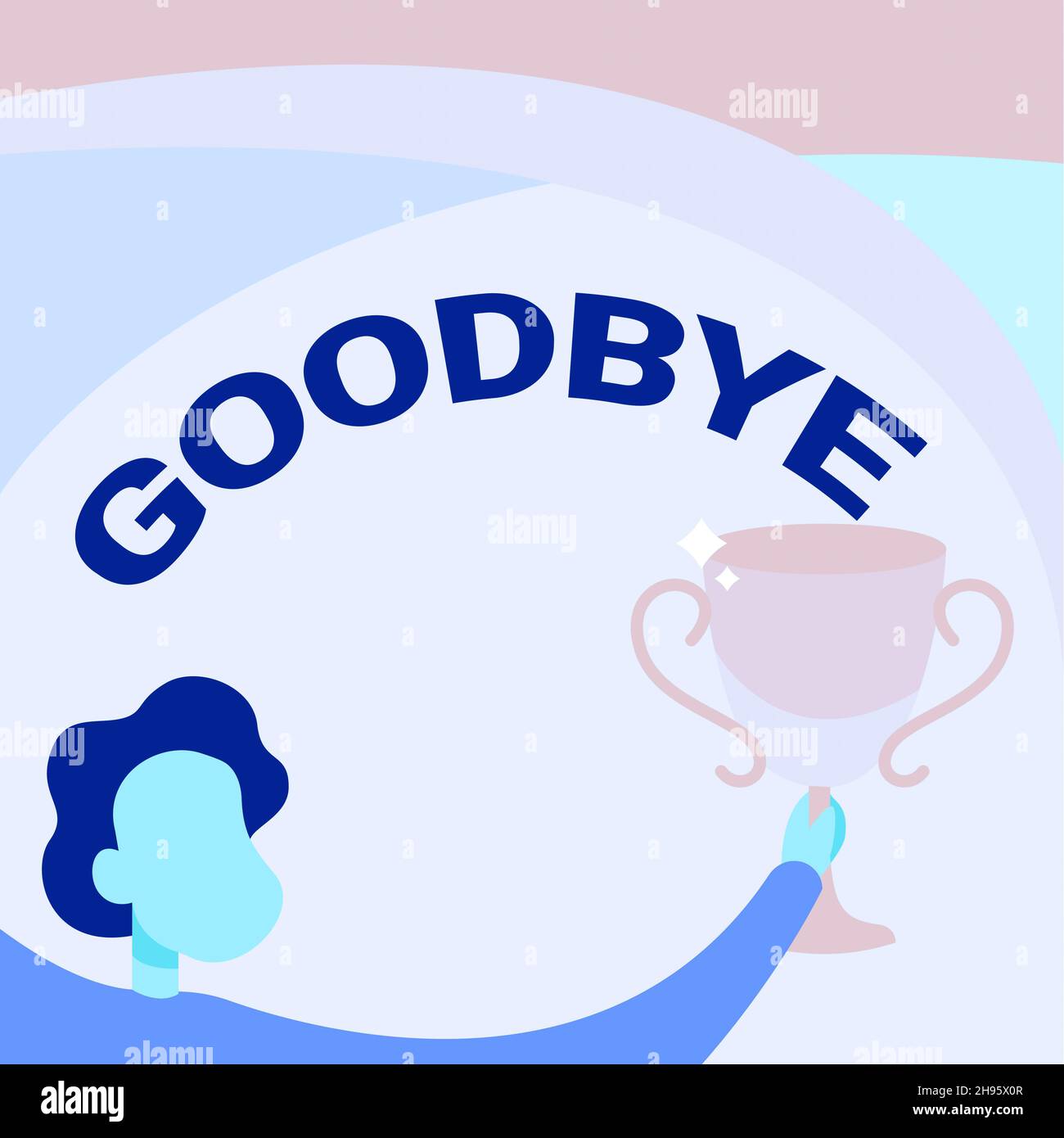 Sign displaying Goodbye. Word Written on used to express good wishes ...