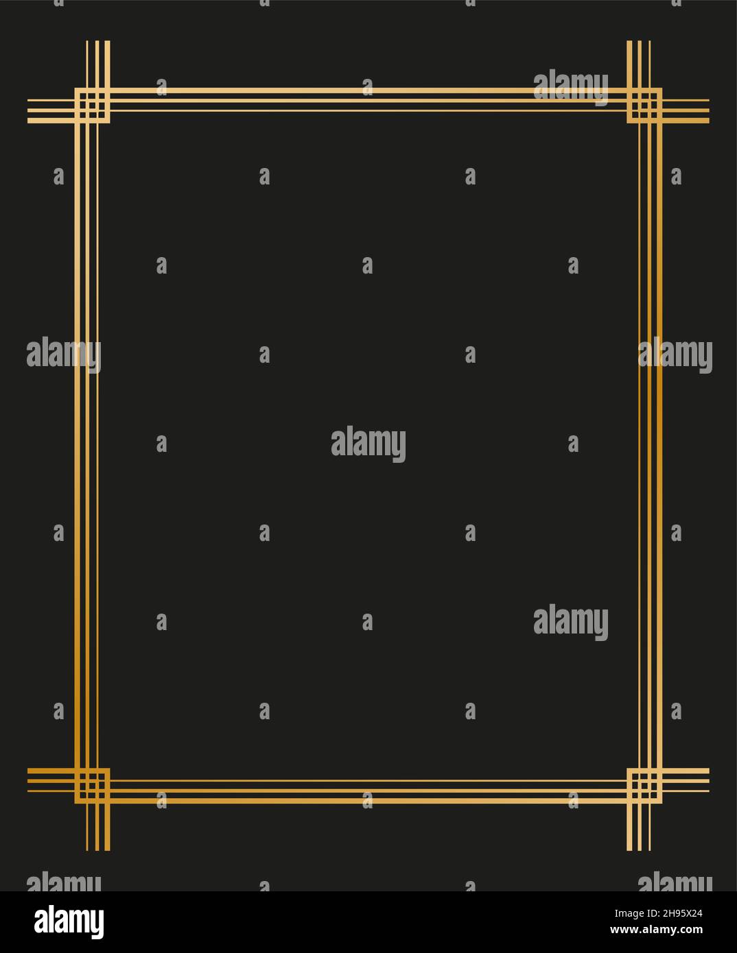 Vector illustration of art deco borders and frames. Creative pattern in ...