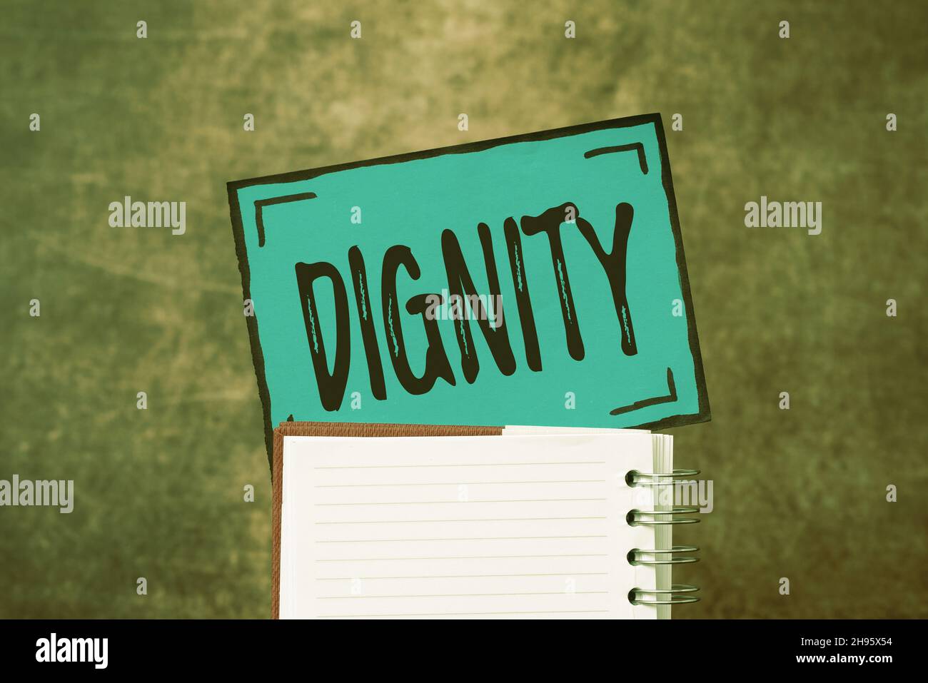 Text caption presenting Dignity. Word Written on Quality Being worthy ...