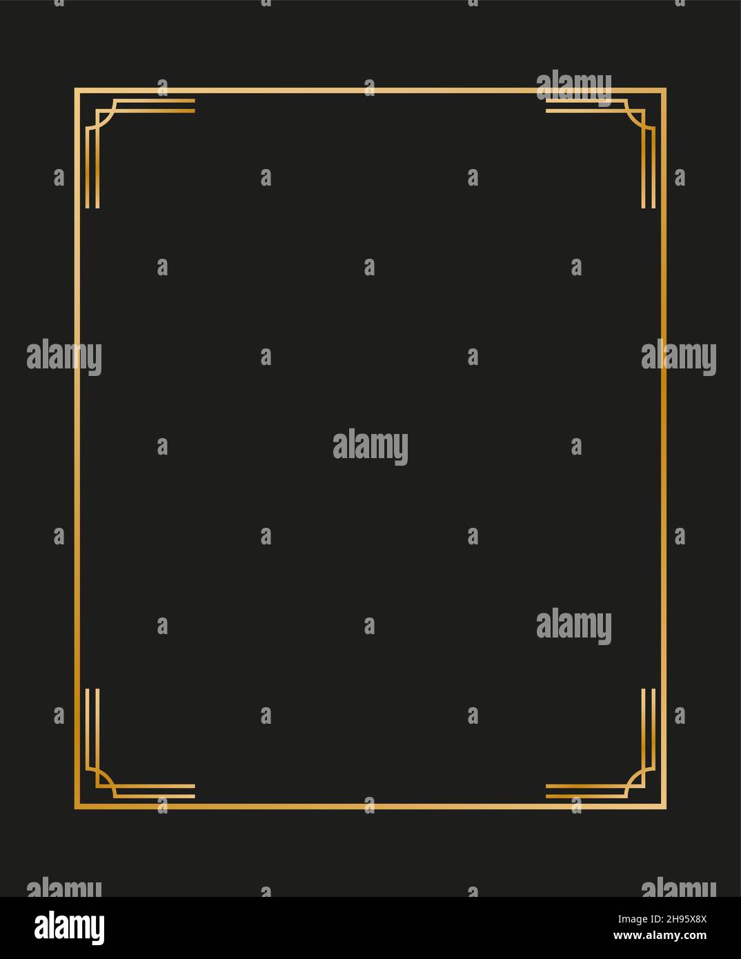 Vector illustration of art deco borders and frames. Creative pattern in ...