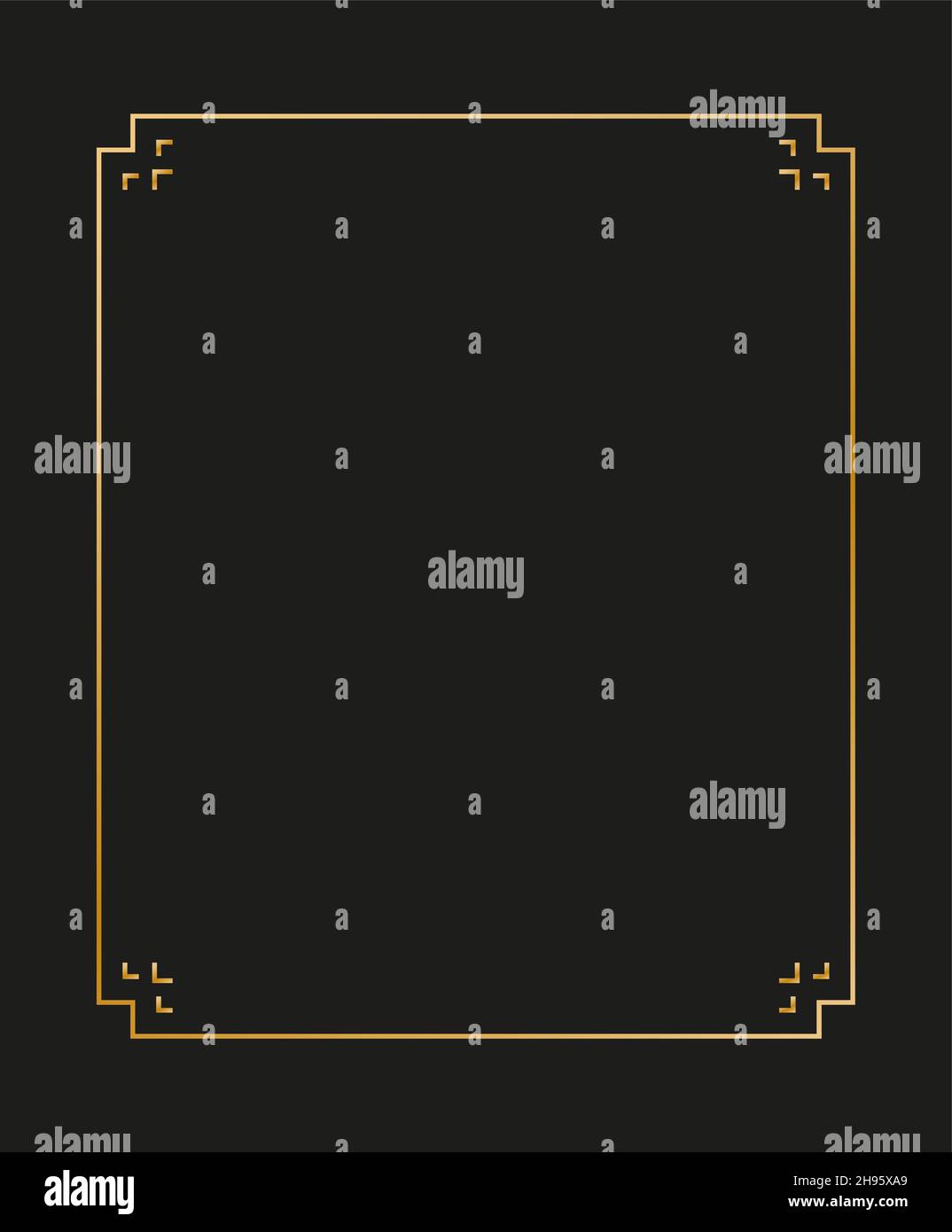 Vector illustration of art deco borders and frames. Creative pattern in ...