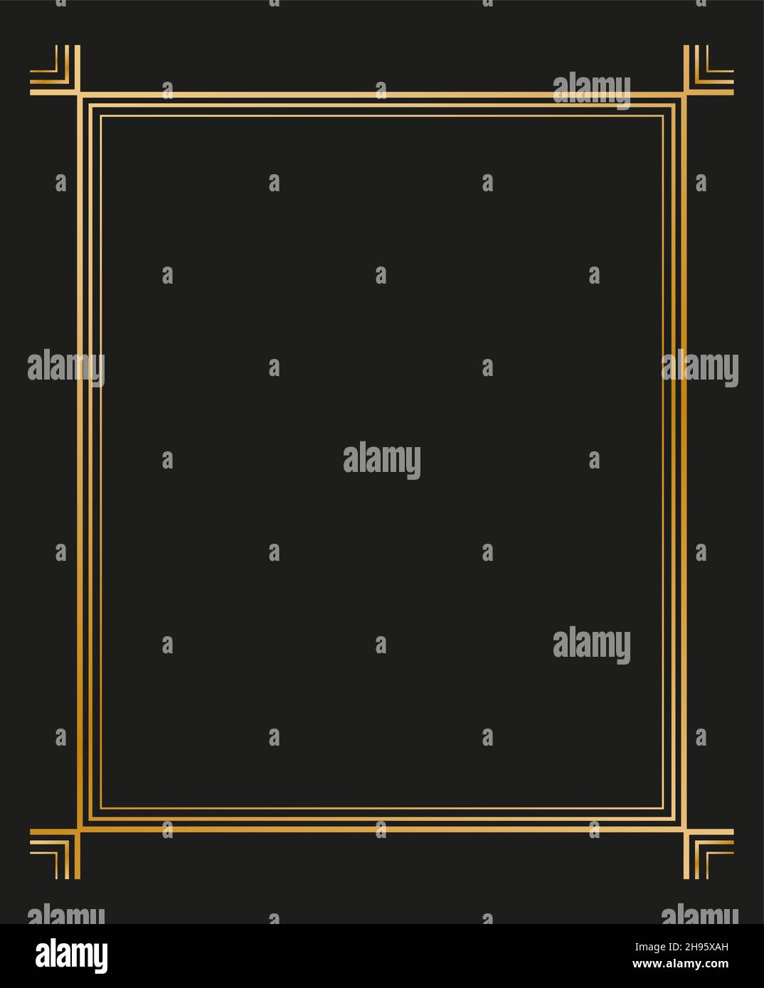 Vector illustration of art deco borders and frames. Creative pattern in ...