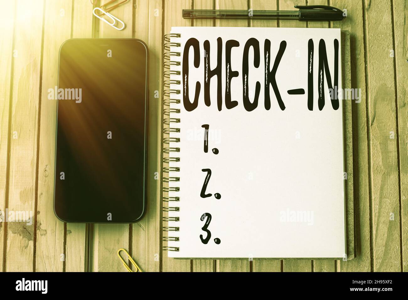 Inspiration showing sign Check In. Business idea Procedure by which an ...