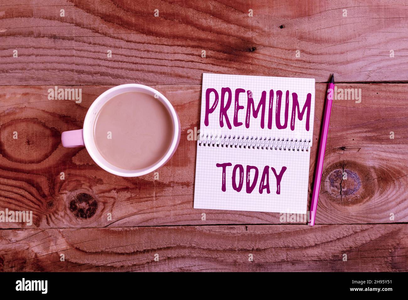 Text caption presenting Premium. Word Written on something or someone ...