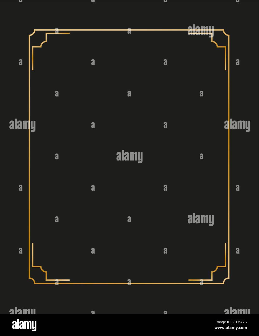 Vector illustration of art deco borders and frames. Creative pattern in ...