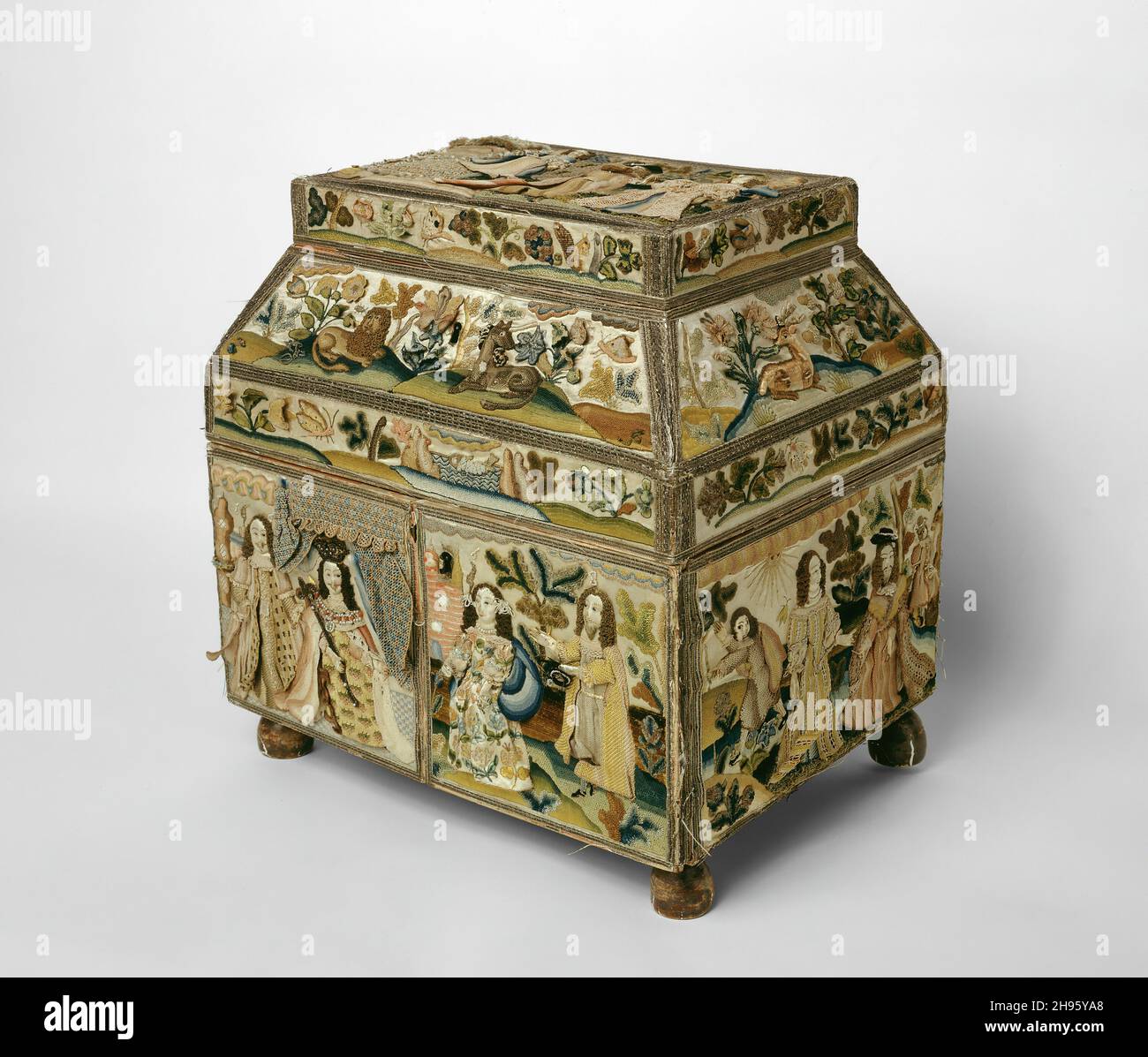 Casket Depicting Scenes from the Old Testament, England, 1668 Stock ...