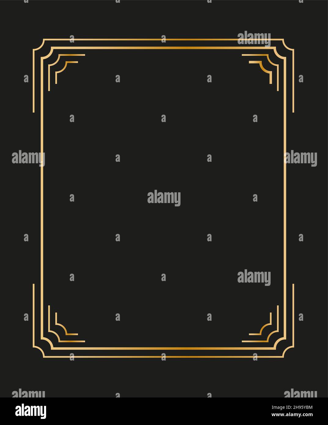 Vector illustration of art deco borders and frames. Creative pattern in ...