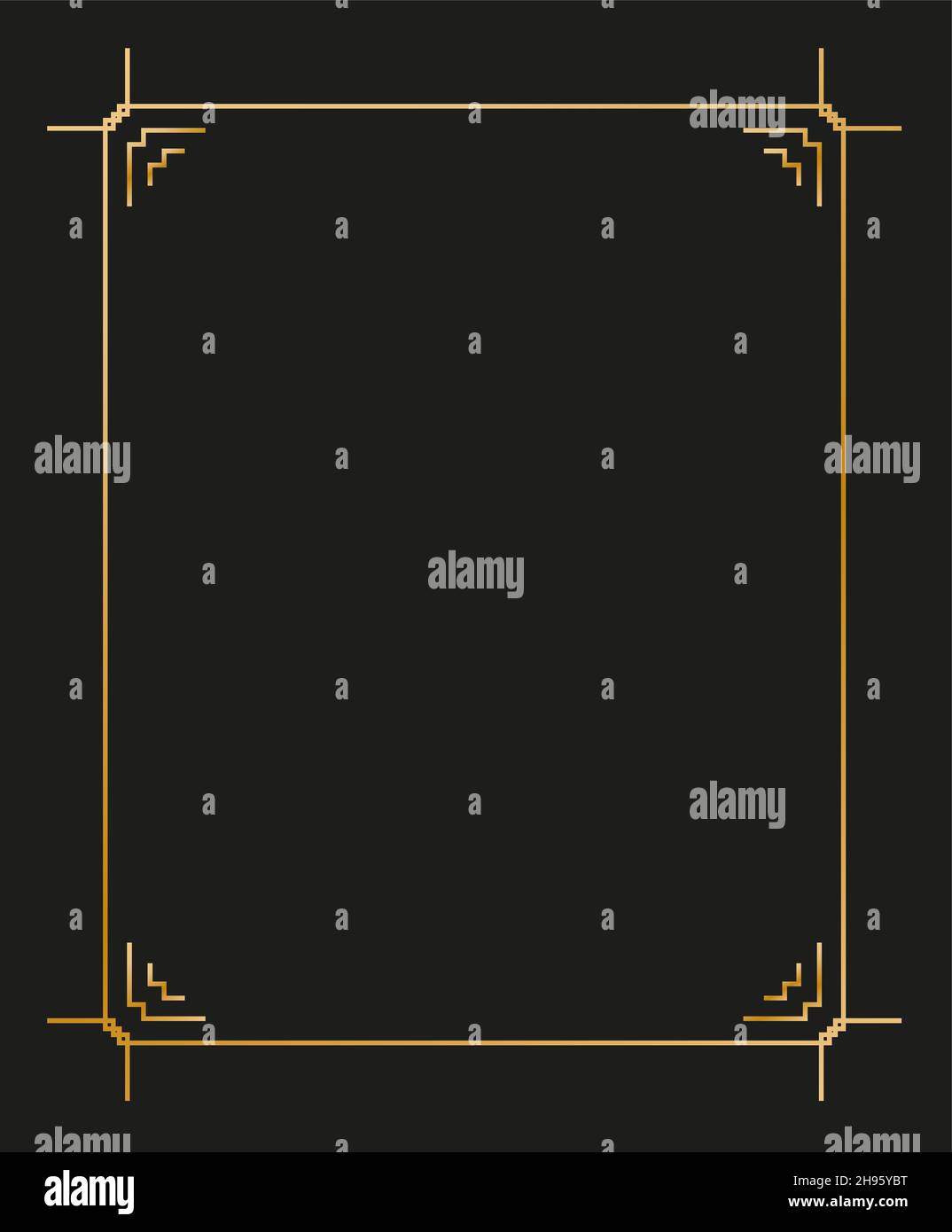 Vector illustration of art deco borders and frames. Creative pattern in ...