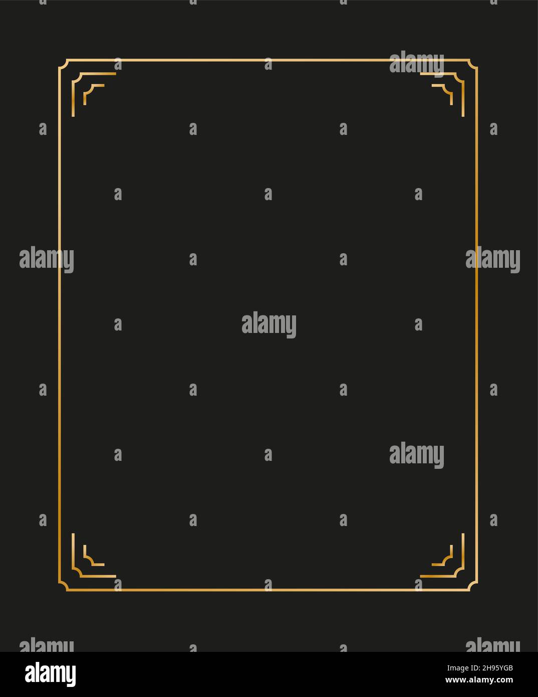Vector illustration of art deco borders and frames. Creative pattern in ...