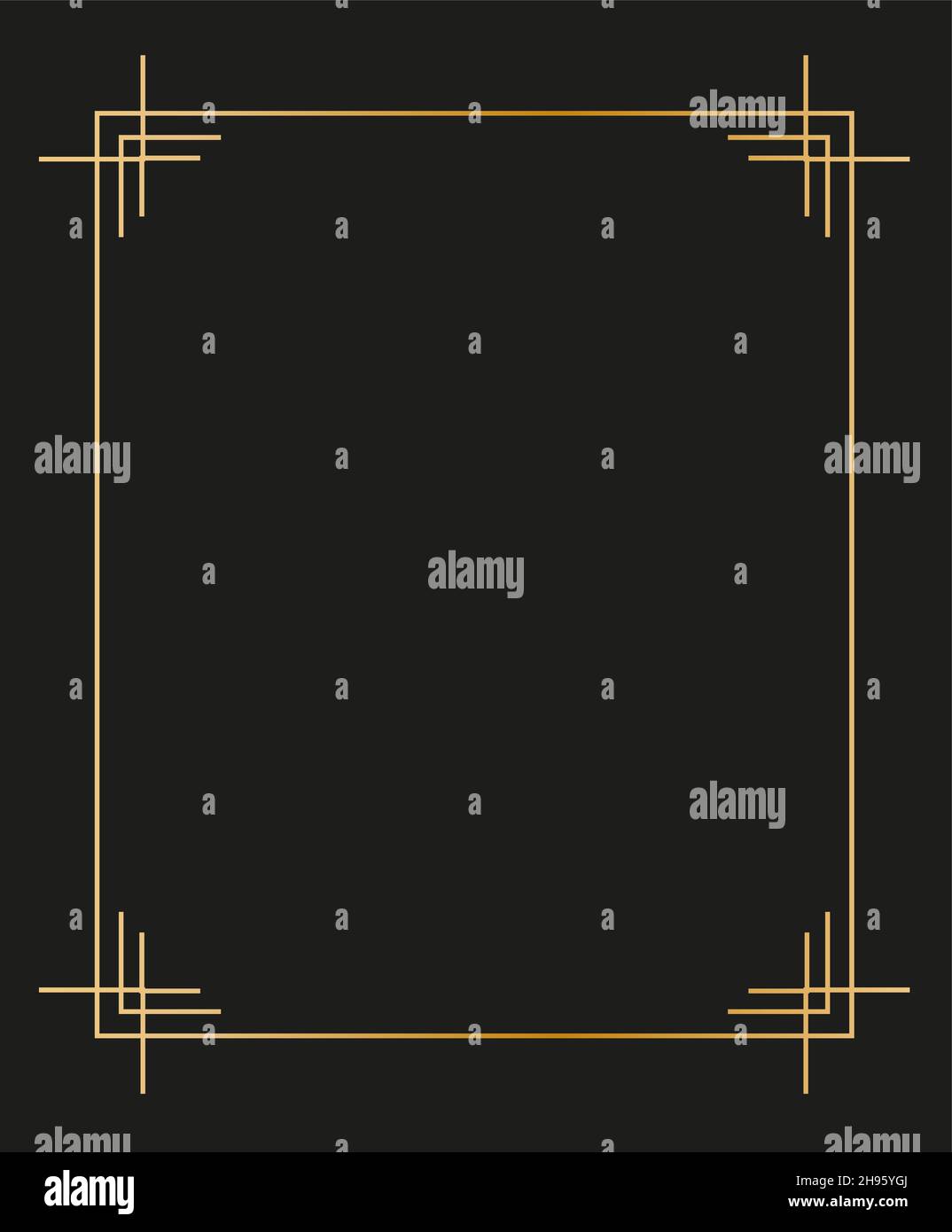 Vector illustration of art deco borders and frames. Creative pattern in the style of the 1920s ...