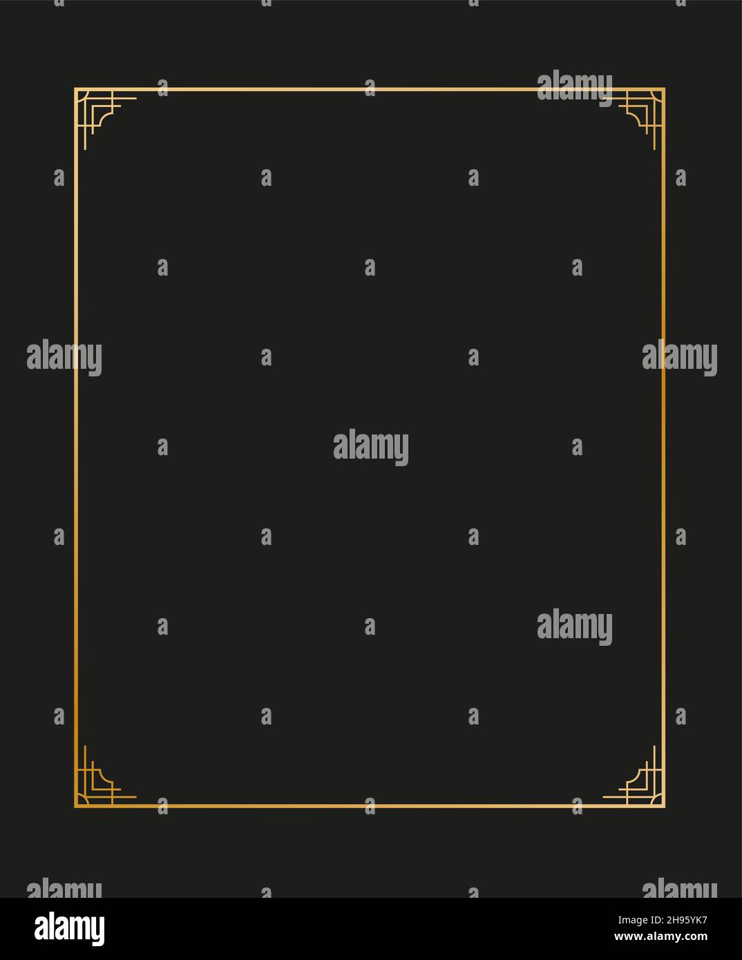Vector illustration of art deco borders and frames. Creative pattern in ...