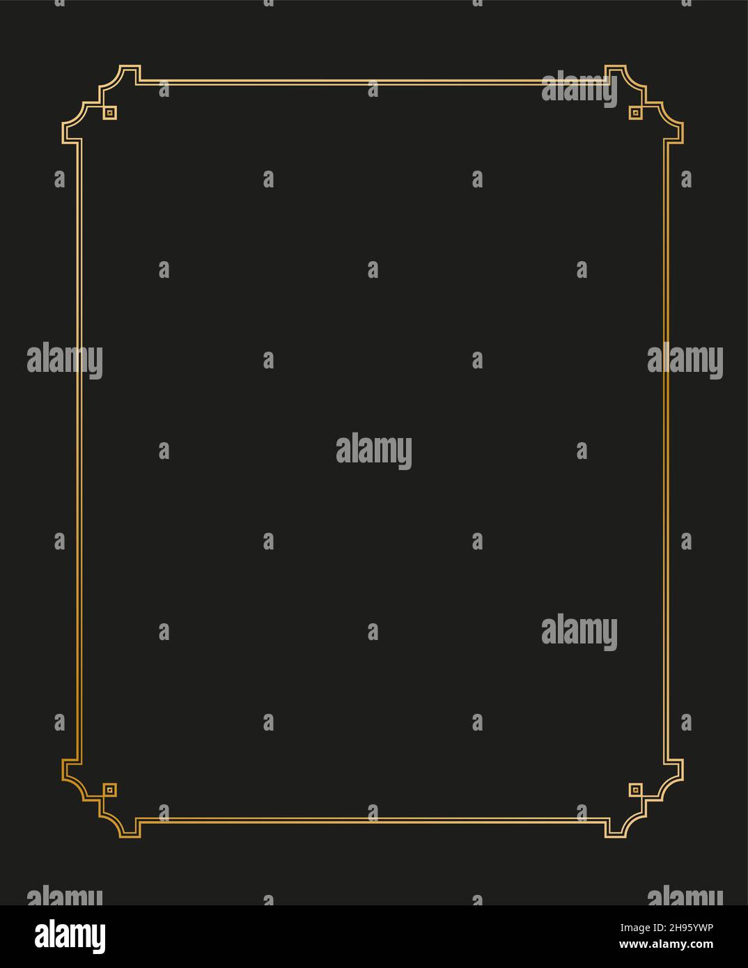 Vector illustration of art deco borders and frames. Creative pattern in ...