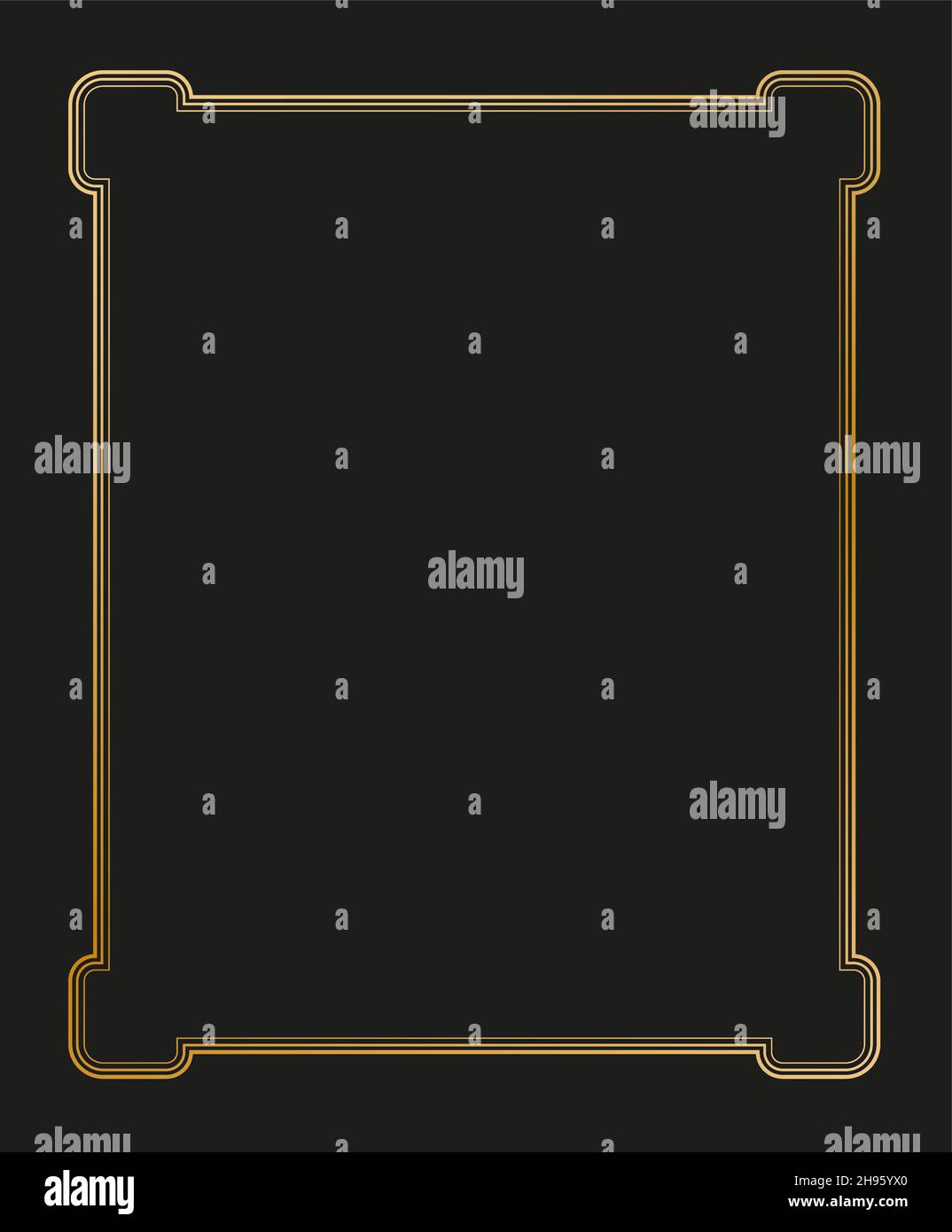 Vector illustration of art deco borders and frames. Creative pattern in ...