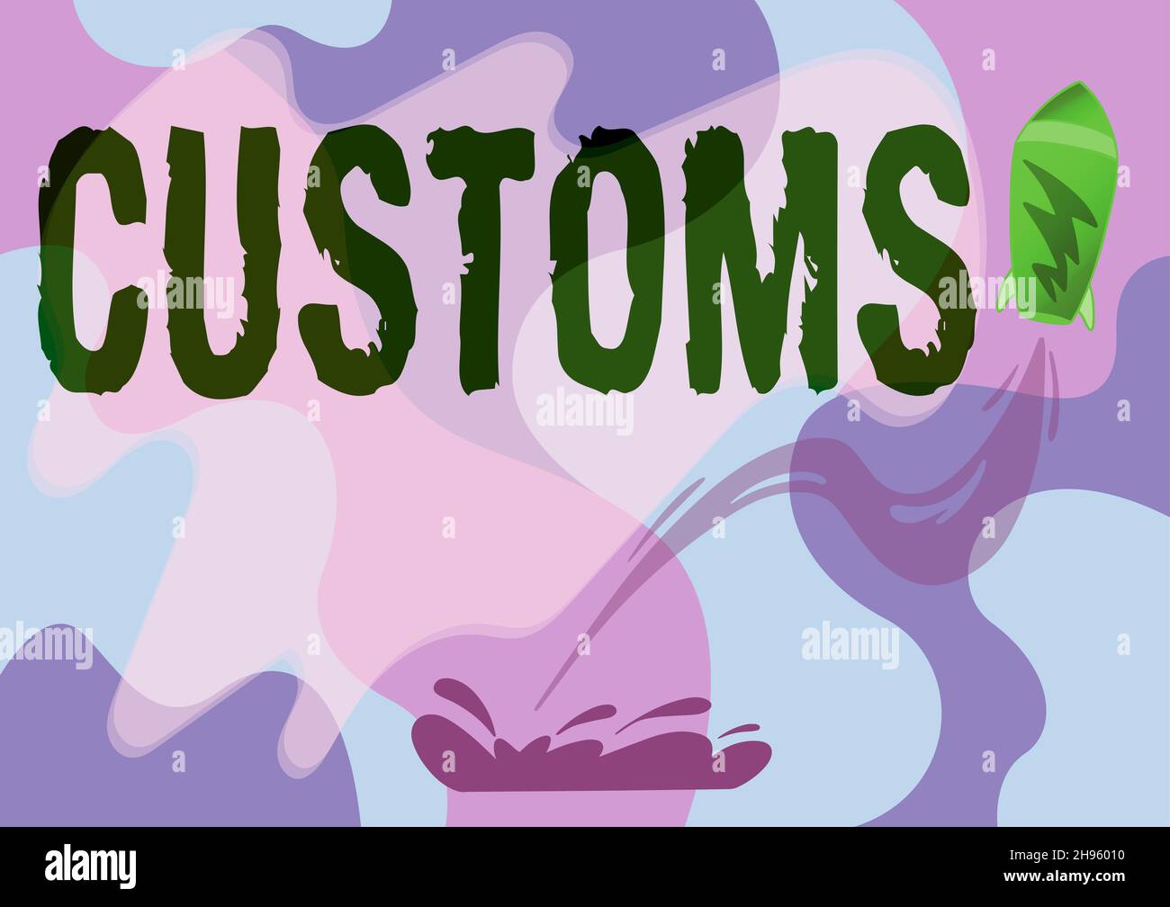 Text showing inspiration Customs. Word Written on Official department ...