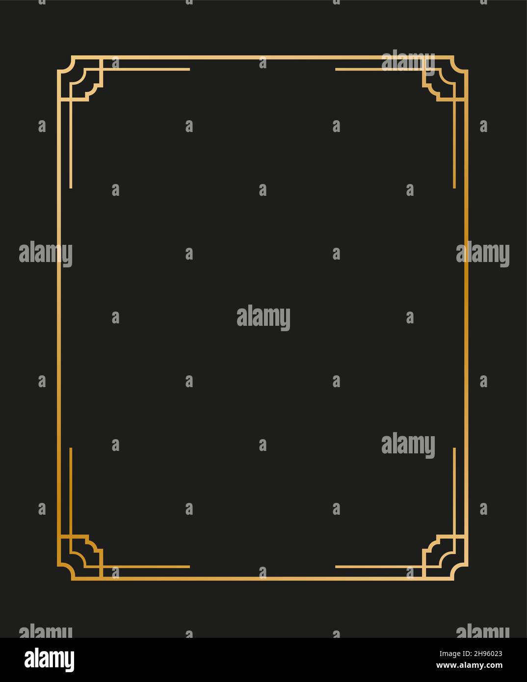 Vector illustration of art deco borders and frames. Creative pattern in ...