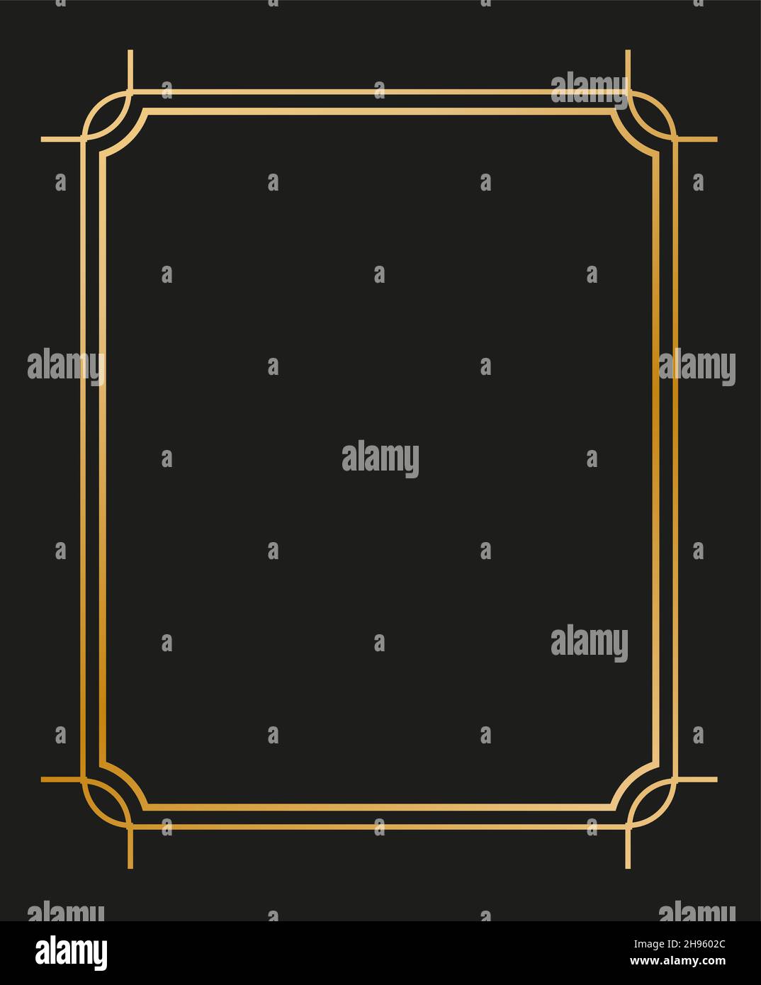 Vector illustration of art deco borders and frames. Creative pattern in ...