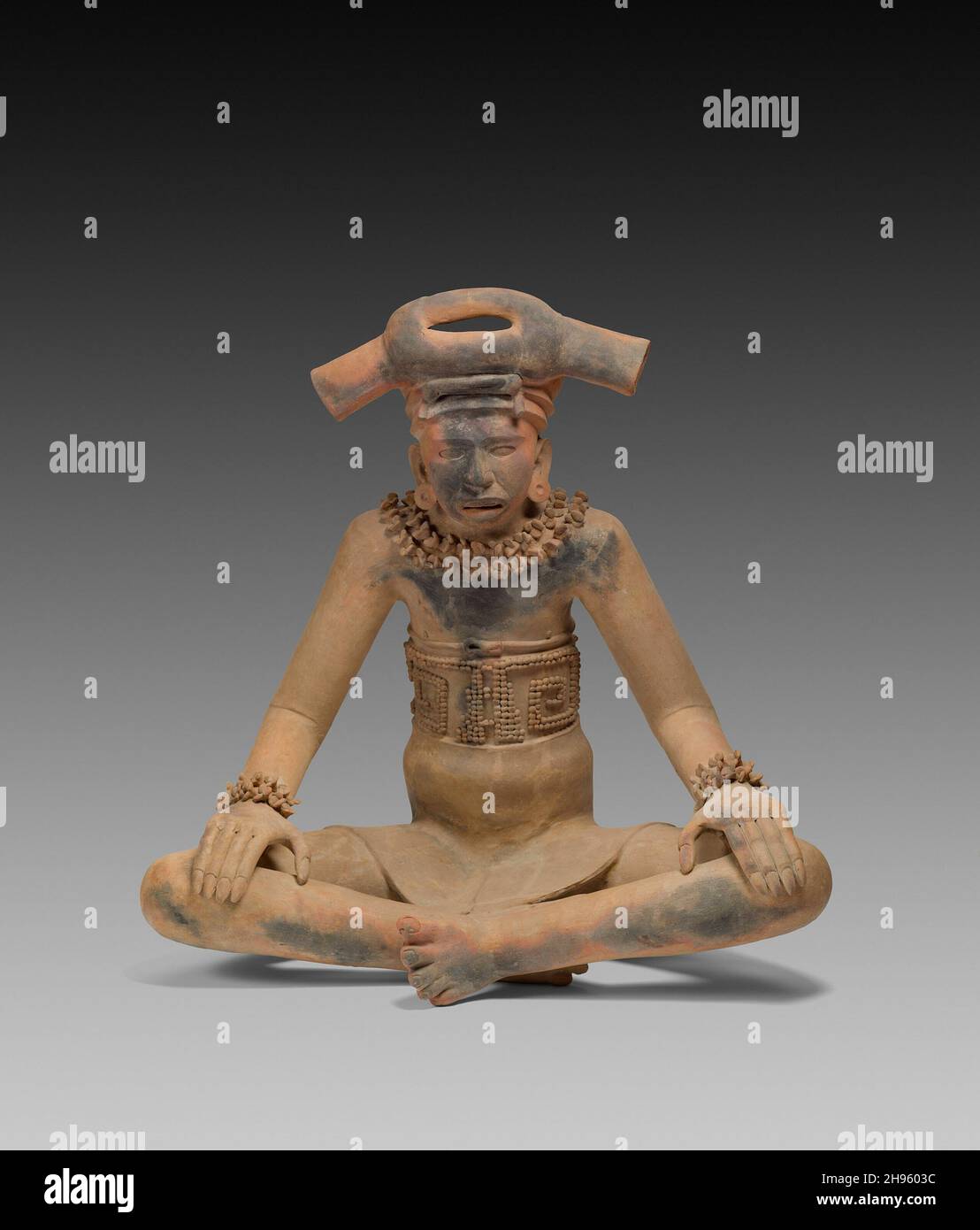 Figure of a Seated Leader, A.D. 300/600. Totonac, Remojadas, Veracruz ...