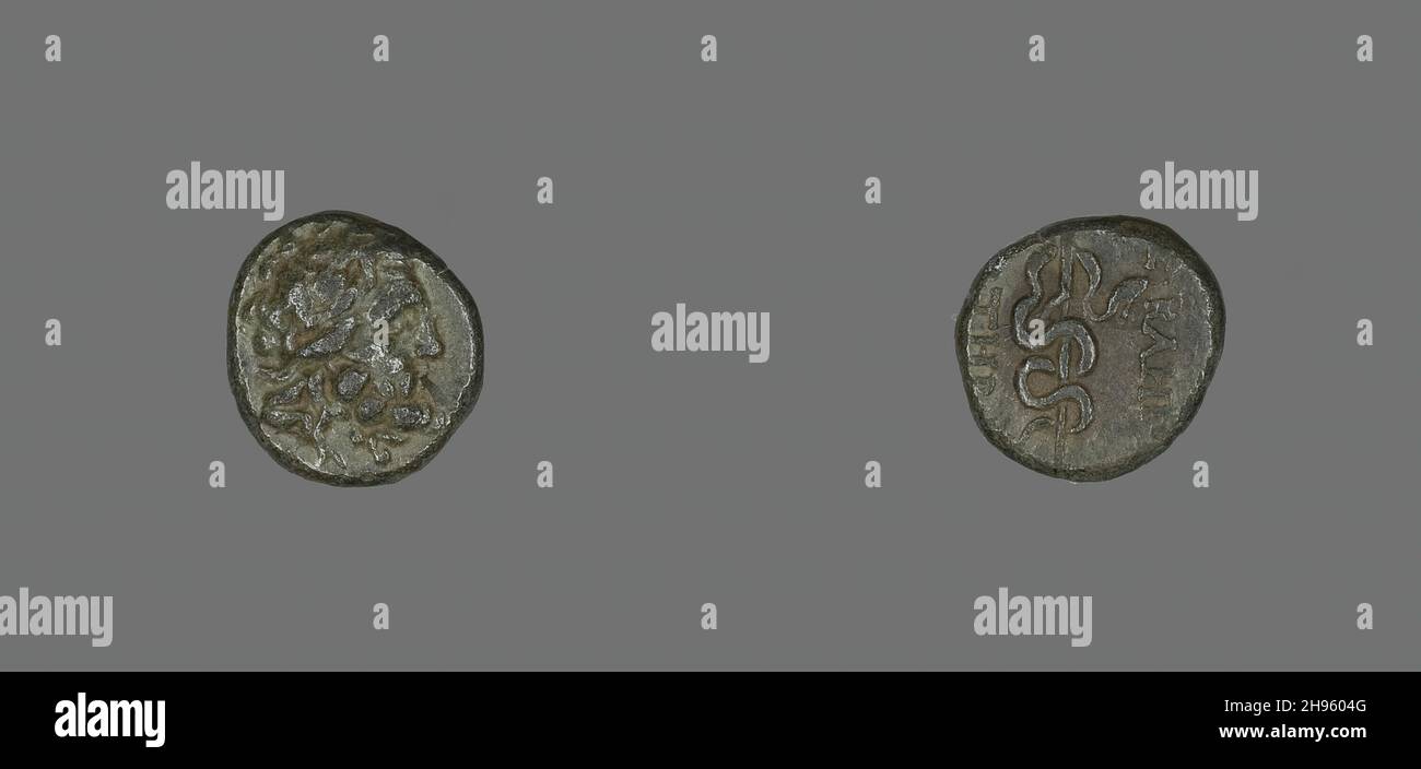 Coin Depicting the God Asklepios, about 200-133 BCE Stock Photo - Alamy
