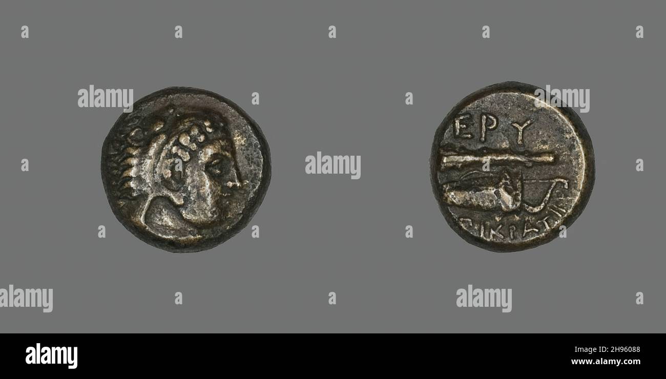 Coin Depicting the Hero Herakles, 4th century BCE and later Stock Photo ...