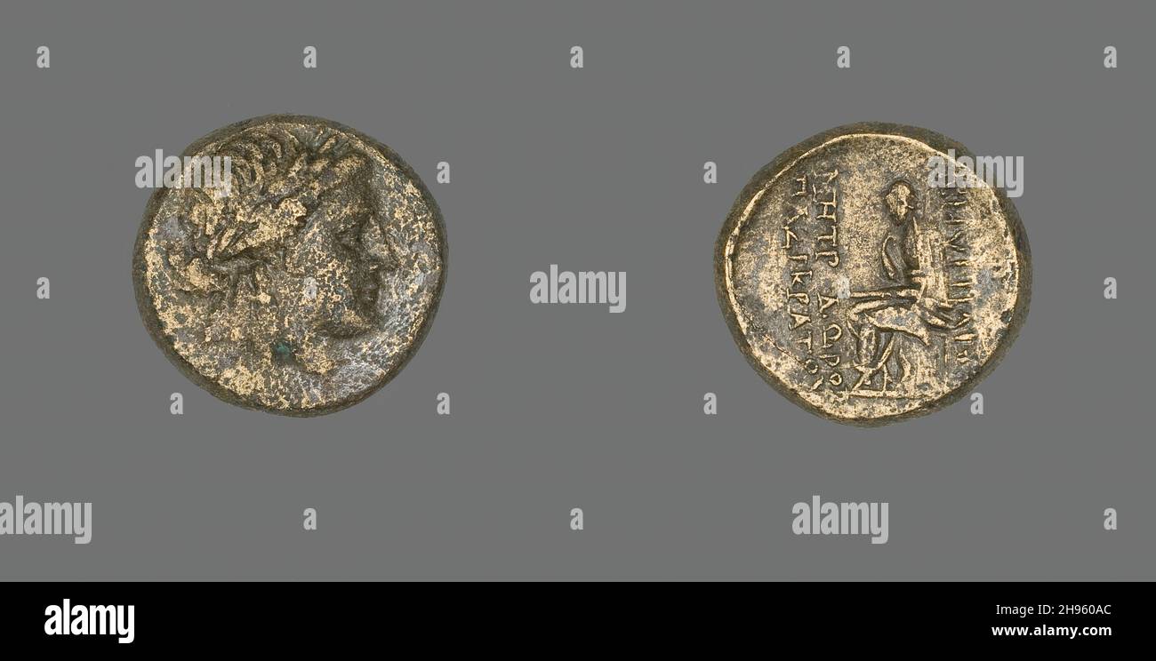 Coin Depicting the God Apollo, 2nd-1st century BCE Stock Photo - Alamy
