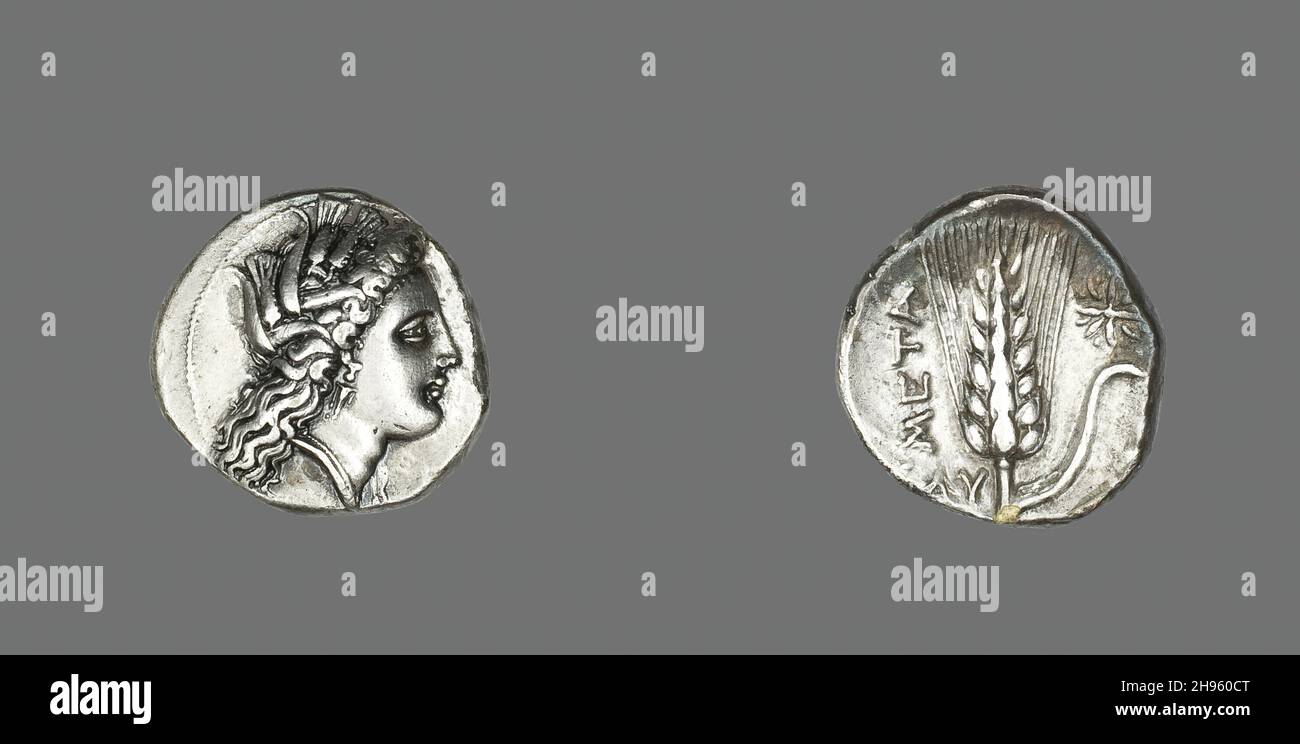 Stater (Coin) Depicting the Goddess Kore, 330-300 BCE Stock Photo - Alamy