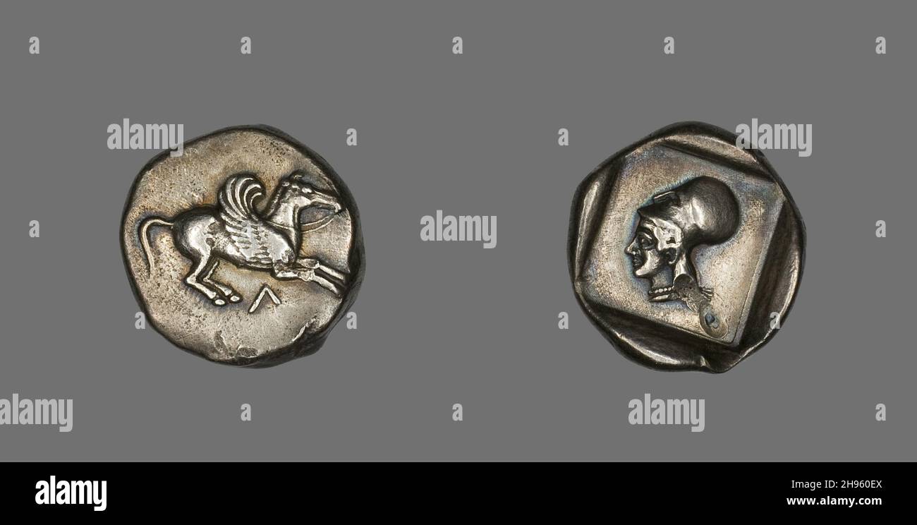 Coin Depicting Pegasus, about 500-450 BCE Stock Photo - Alamy