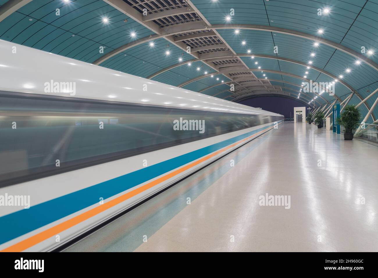 Maglev speed train railway station hi-res stock photography and images ...