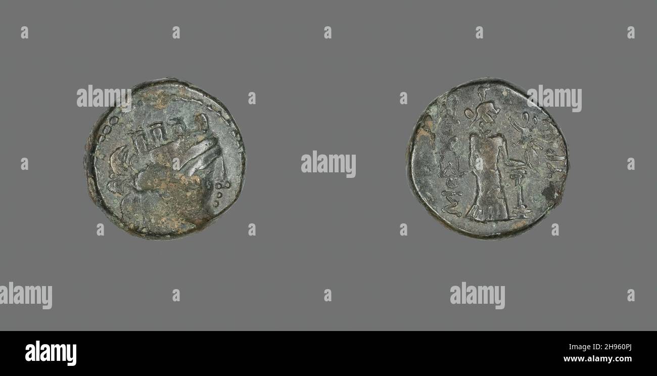 Coin Depicting the Goddess Tyche, 2nd-1st century BCE Stock Photo - Alamy