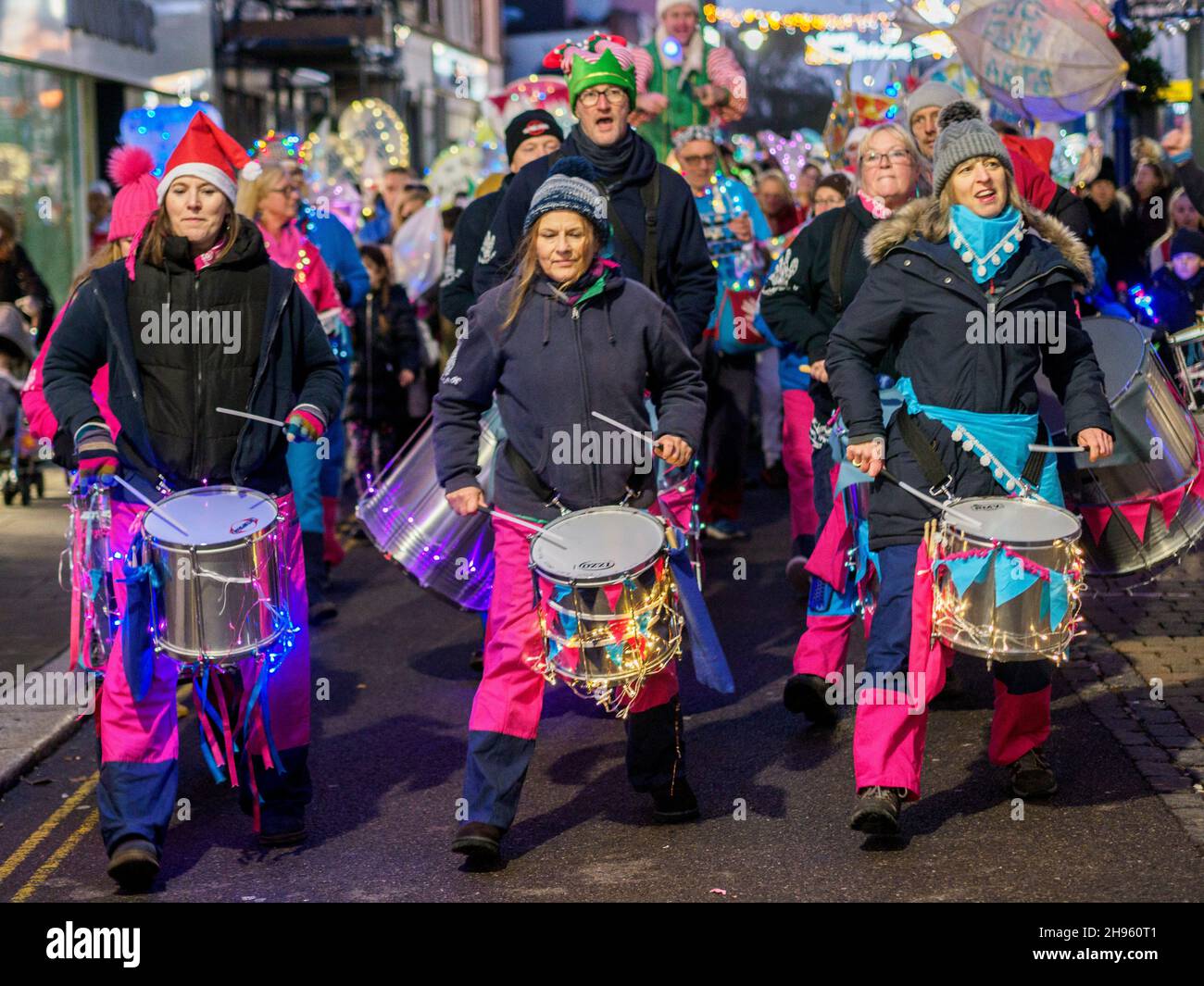 Sheerness, Kent, UK. 4th Dec, 2021. A Christmas lantern parade ...