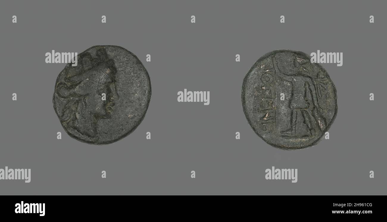 Coin Depicting the Amazon Cyme or the Goddess Tyche, 31 BCE-476 CE ...