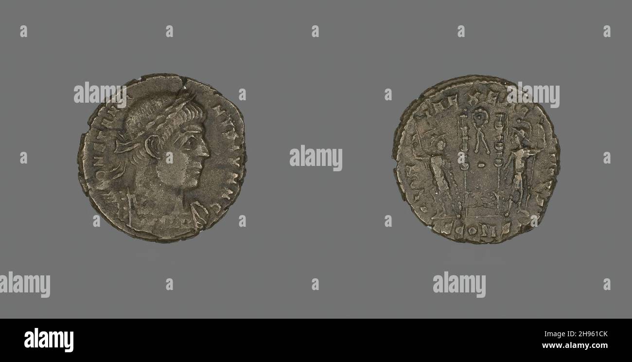Coin Portraying Emperor Constantine II Caesar, 333-334. Reverse: two ...