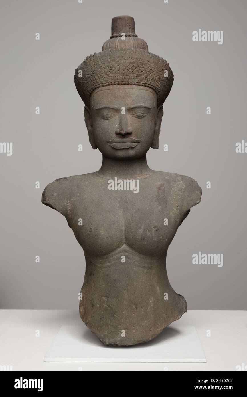 Bust of a Female Deity (Devi), Angkor period, 10th/11th century Stock ...