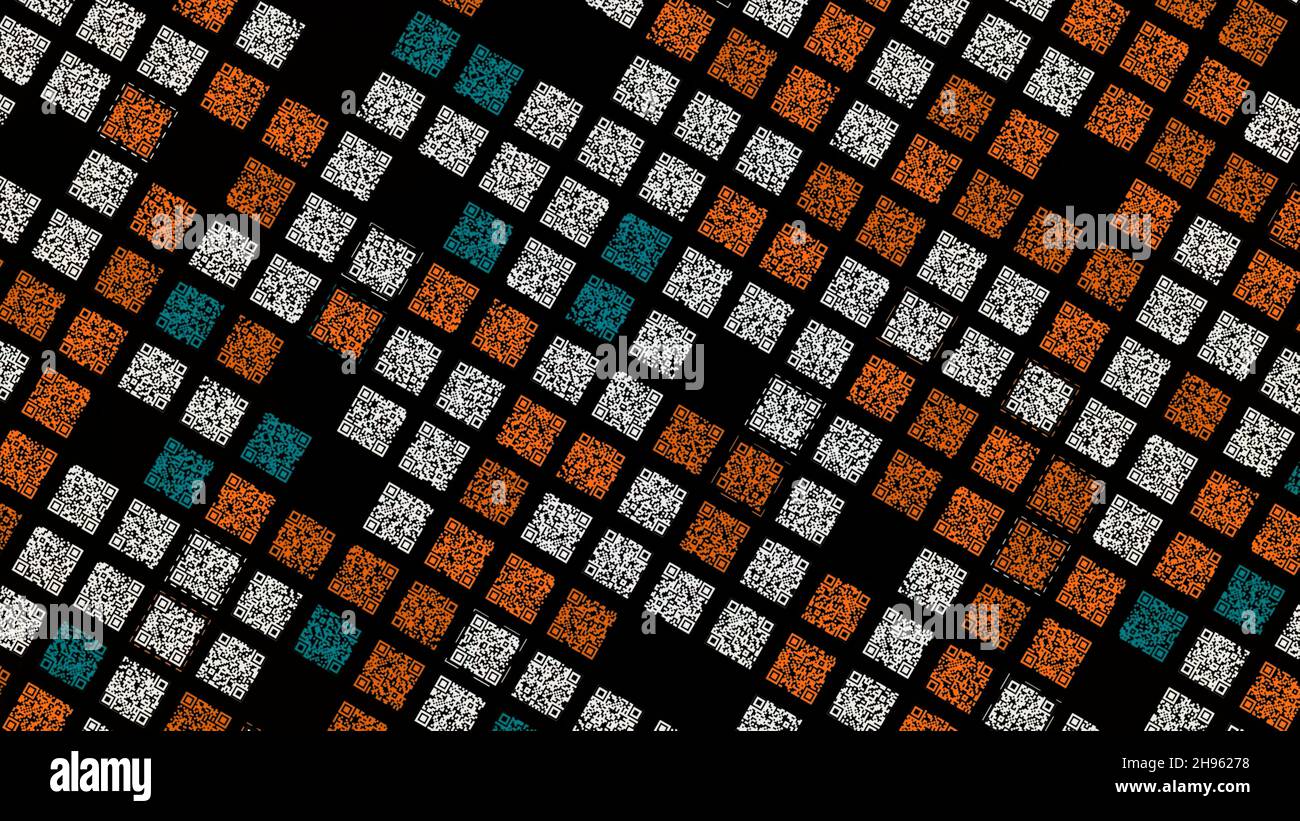 Multi-colored animated mosaic on black background. Animation. Lot of ...