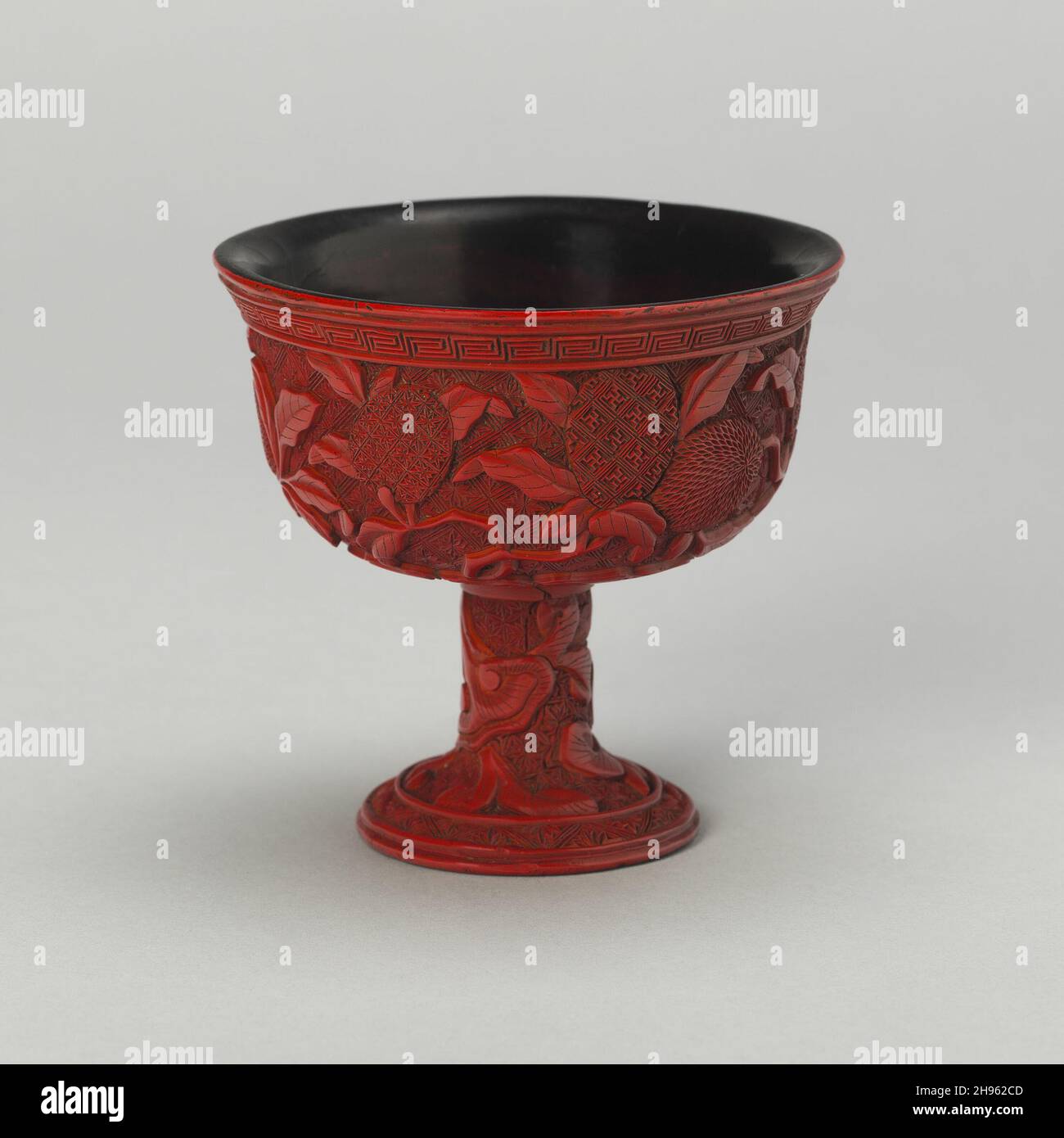 Stem Cup with Leechee and Vines, Ming dynasty (1368-1644), late15th ...