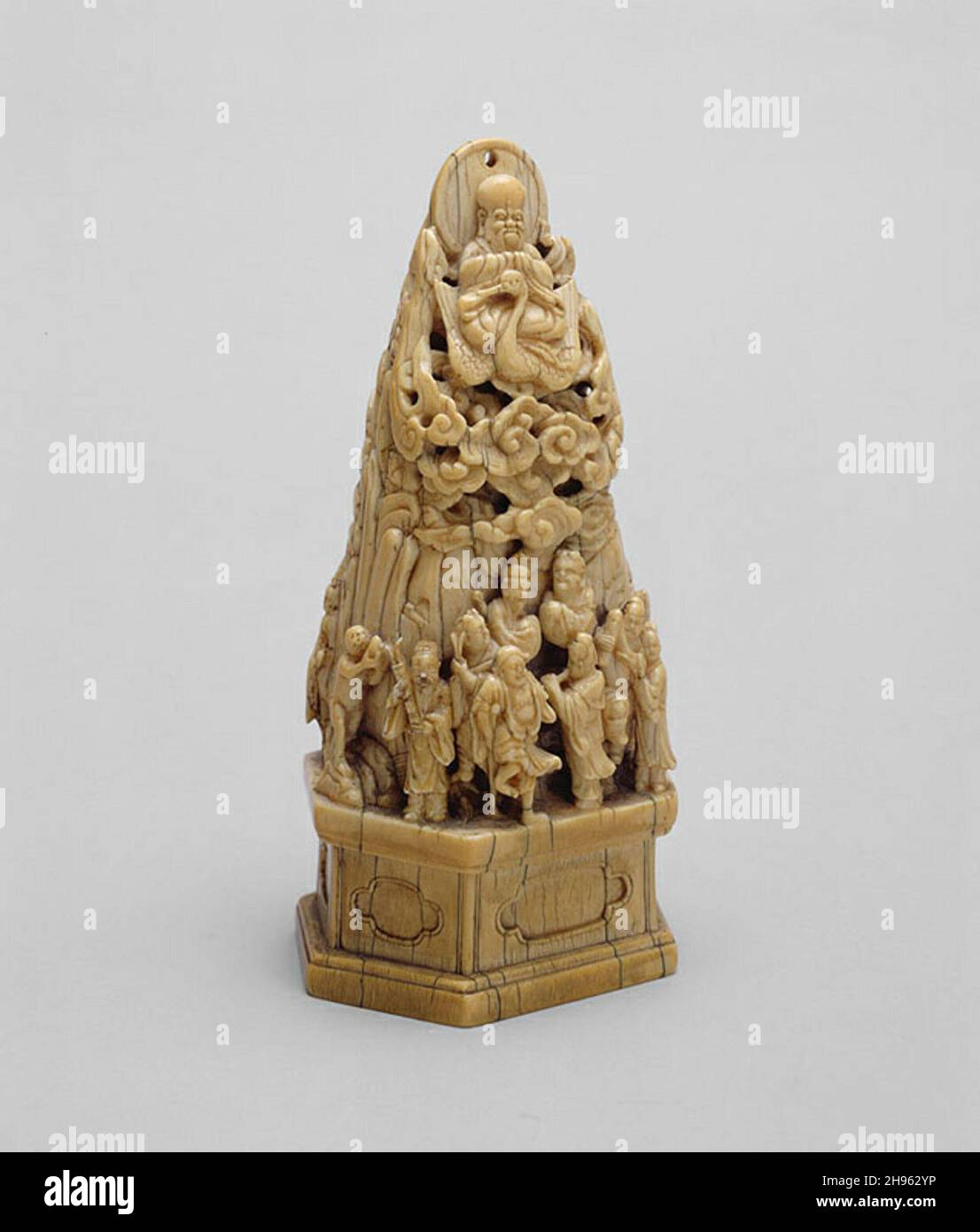 Miniature Mountain with Shoulao (God of Longevity), the Eight Daoist ...