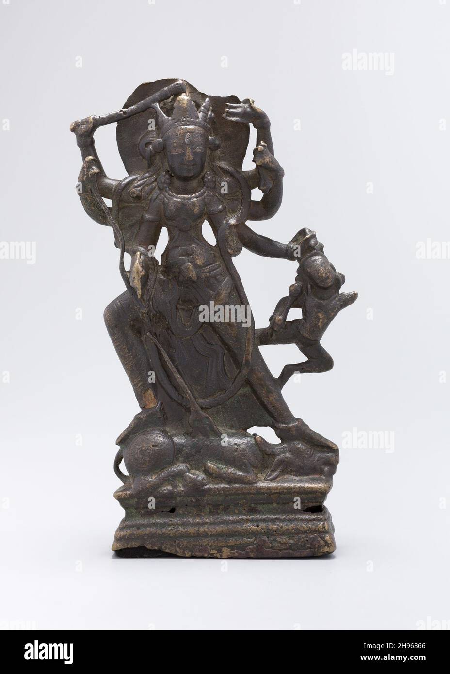 Goddess Durga Slaying the Buffalo Demon, 9th century Stock Photo - Alamy