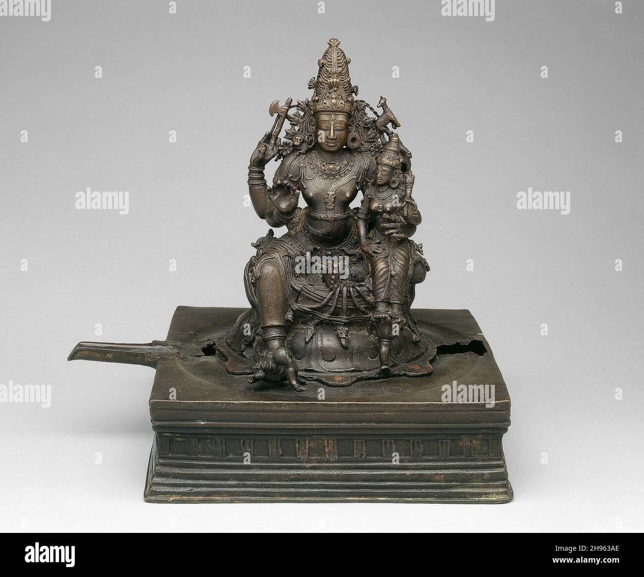 God Shiva Seated with His Consort Parvati, 14th century Stock Photo - Alamy