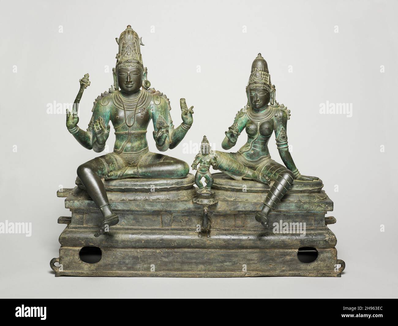 God Shiva and Goddess Uma Seated with their Son, Skanda (Somaskanda ...