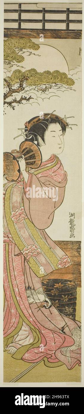 Courtesan Playing a Hand Drum, c. 1775 Stock Photo - Alamy