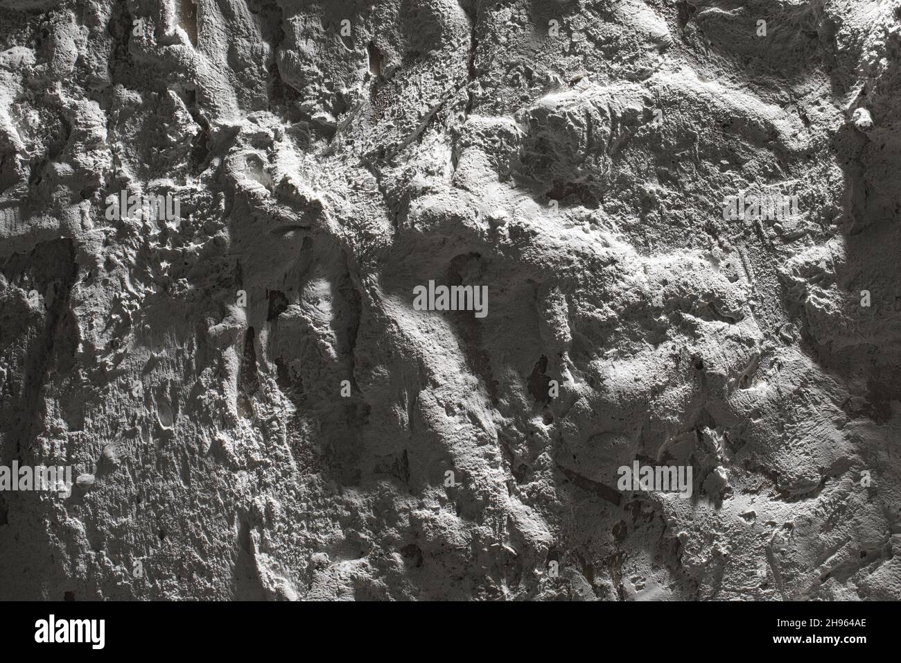 White textured clay wall design with cracks and imperfections. Wall ...