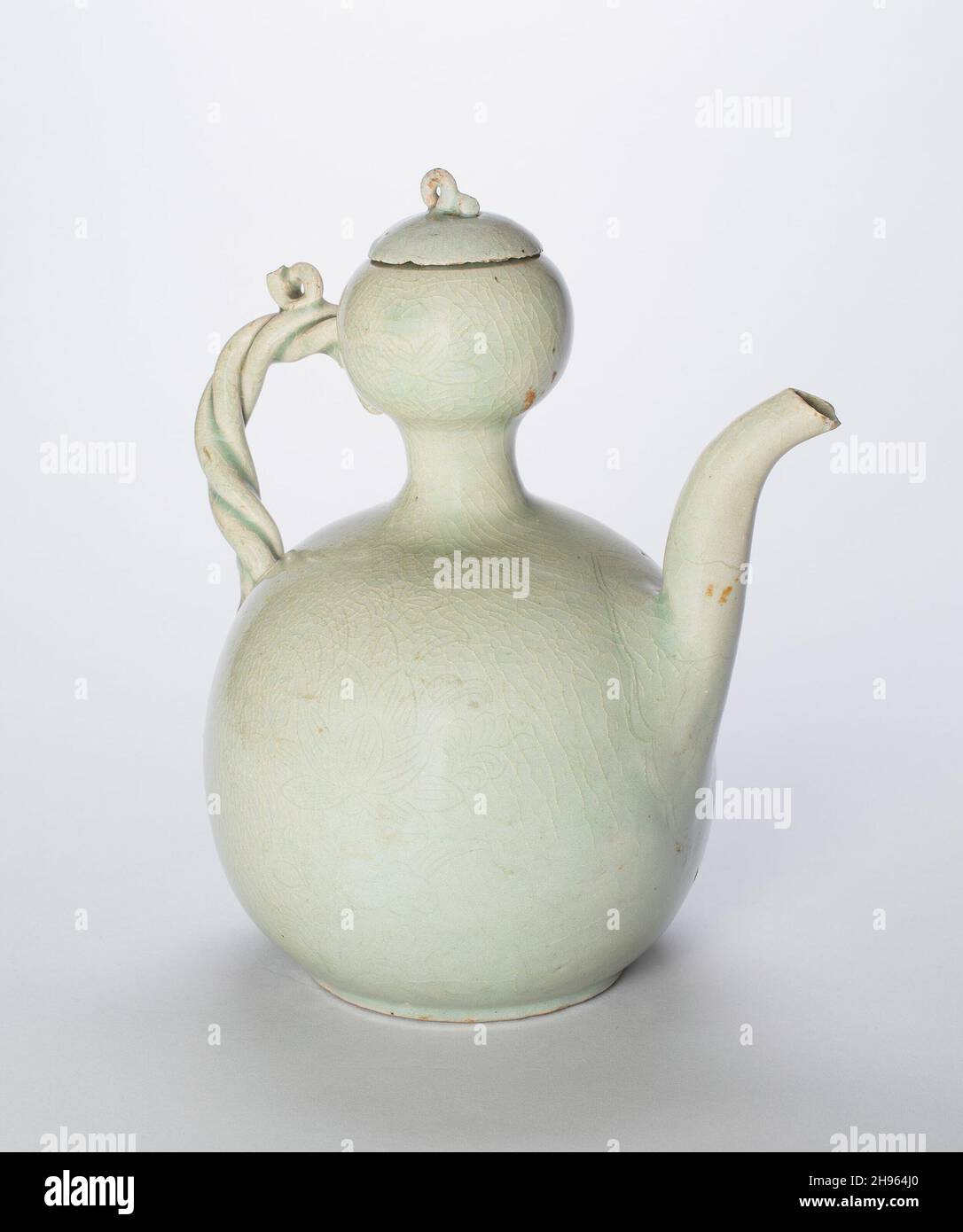 Gourd-Shaped Ewer with Twisted Handle, Korea, Goryeo dynasty (918-1392 ...