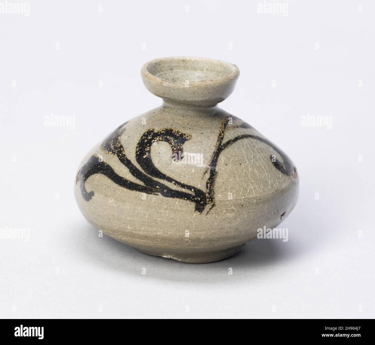 Oil Bottle with Scrolling Leaves, South Korea, Goryeo dynasty (918-1392 ...